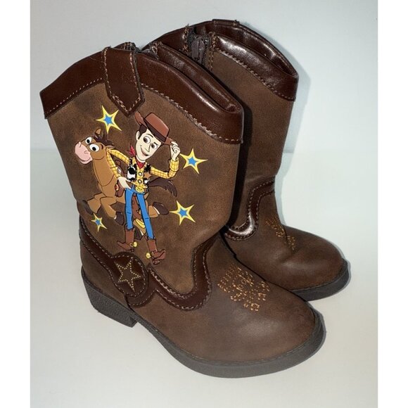 Disney | Shoes | Toy Story Woody Bullseye Boots Brown Pull On Toddler ...